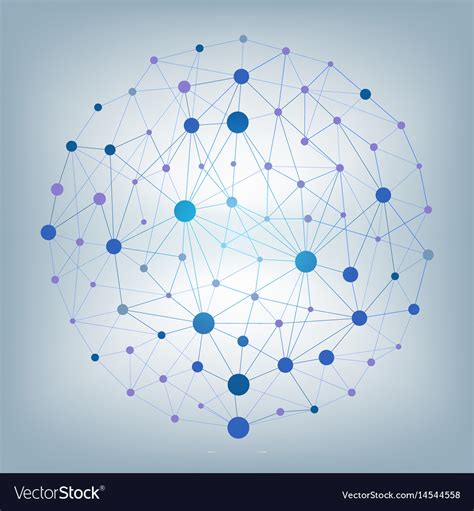 Abstract Particles And Lines Plexus Effect Vector Image