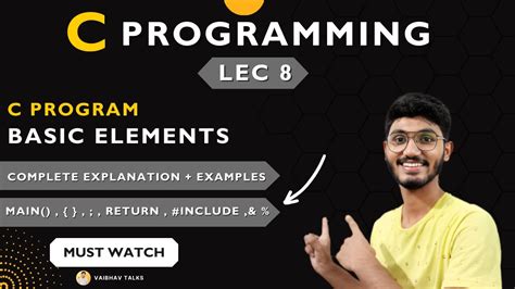 Lec 8 Lets Start Coding 🚀🔥 What Is Main Return Semicolon