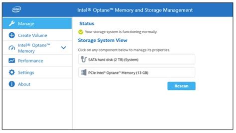 Intel Optane Memory And Storage Management Version 2001019
