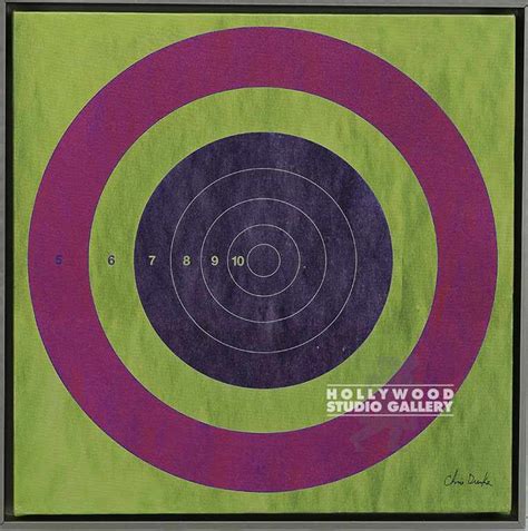 17x17 Dunker Target Grn Pink Mtl In Mid Century