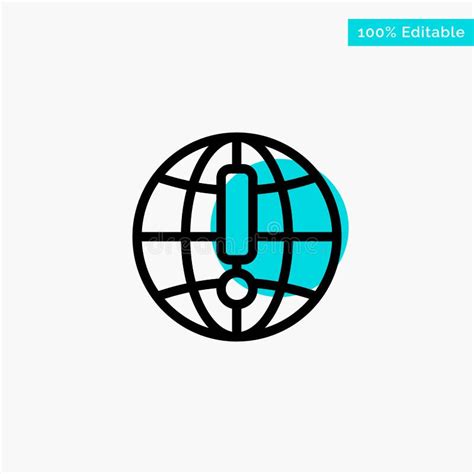 Globe Internet Browser World Turquoise Highlight Circle Point Vector Icon Stock Vector