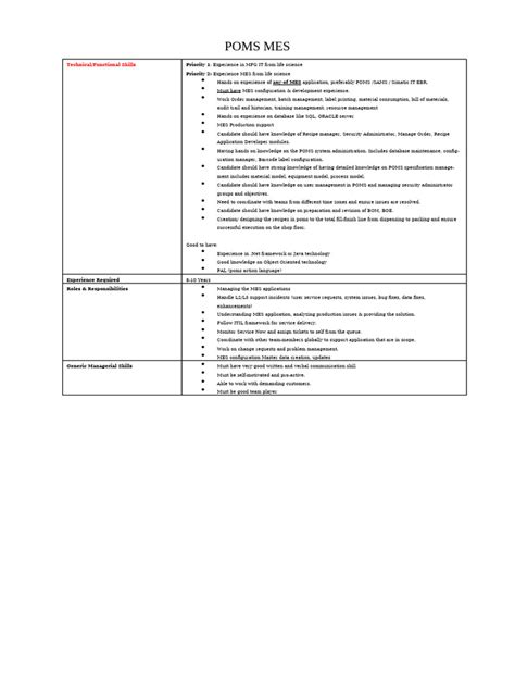 Poms Mes Pdf Databases Computing