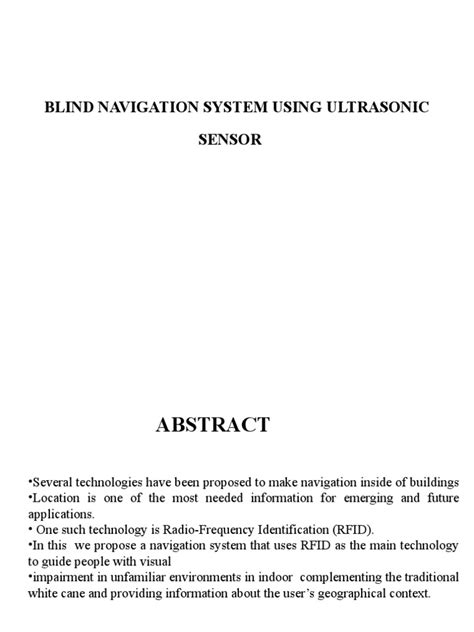 blind navigation system using ultrasonic sensor 2 pdf