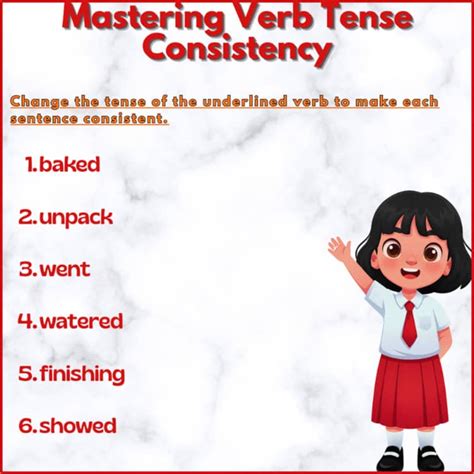 Verb Tense Consistency Worksheets Mastering Consistent Verb Tenses
