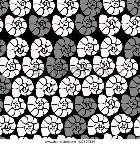 Shell Pattern Vector Illustration Stock Vector Royalty Free 437690824