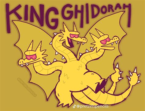 King Ghidorah Fanart Cute Ghidorah Comics Creative Godzilla Fan Art