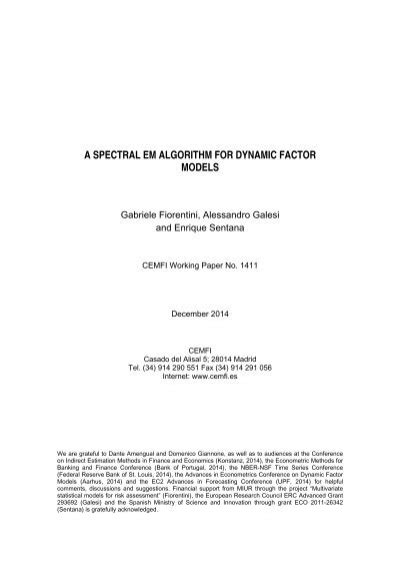 A Spectral Em Algorithm For Dynamic Factor Models