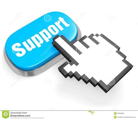 Support Button And Arrow Cursor Stock Photo Cartoondealer