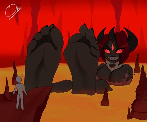Rule 34 Bestia Feet Feet Focus Foot Fetish Horn Red Eyes Red Hair