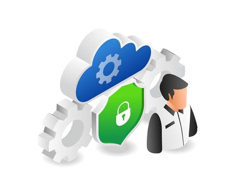A Cloud Server Security Vector Art At Vecteezy