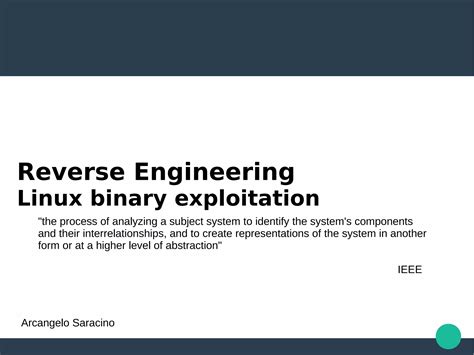 Linux Binary Exploitation Ppt