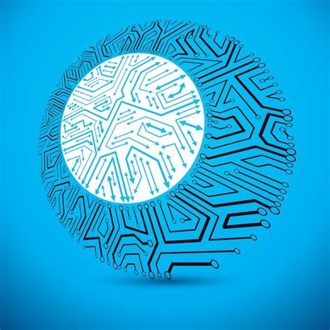 Premium Vector Vector Microchip Design Cpu Information Communication Technology Element