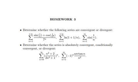 solved homework 3determine whether the series is absolutely