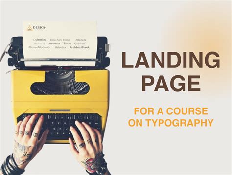 Web Design For A Course On Typography Behance