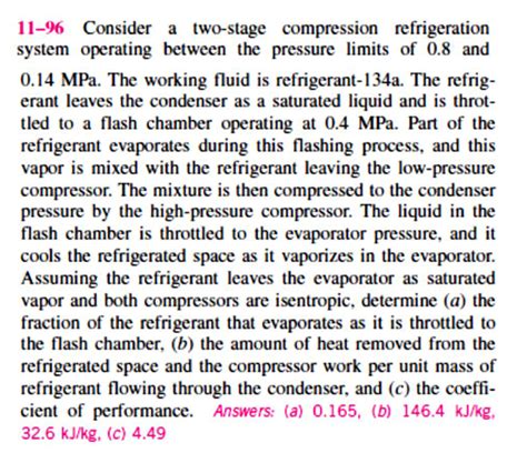 11 96 ﻿consider A Two Stage Compression Refrigeration