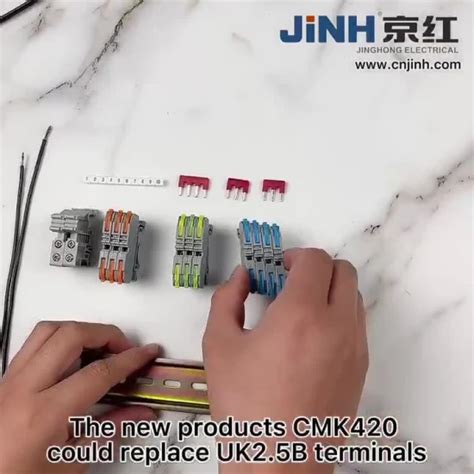 DIN Rail Push In Wire Connector Wiring Connection Connector And Splice Connector