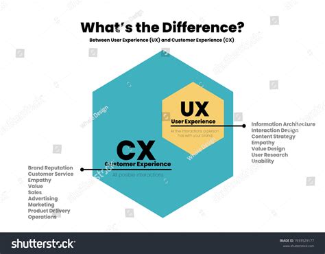 Differences Comparison Between Cx Customer Experience Stock Vector Royalty Free 1933529177