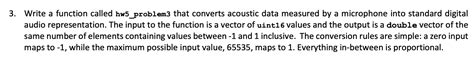 Solved 3 Write A Function Called Hw5problem3 That Converts