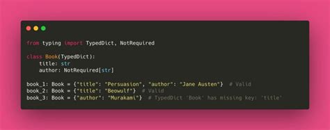 Python Tip Notrequired Fields In Typeddict Md Almas Ali Posted On The Topic Linkedin