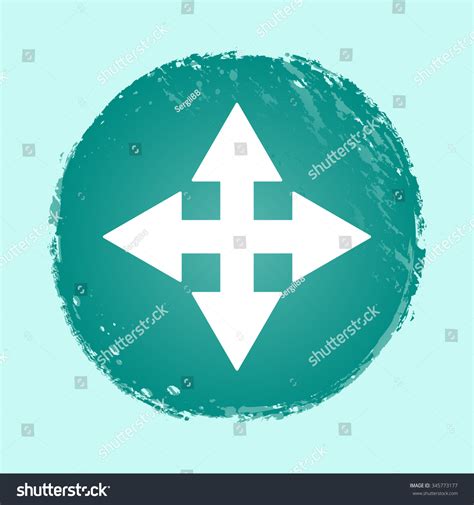 Extend Resize Cursor Vector Icon Round Vector De Stock Libre De