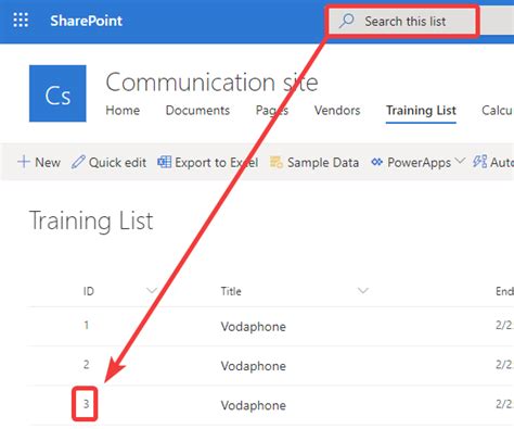 solution searching by id column in sharepoint list not working nate