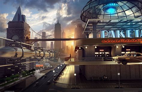 Retro Futures Retro Futurism Futuristic City Retro Futuristic