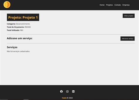 GitHub EdsonAkaves projeto costs reactjs Aplicação React para gerenciar orçamentos de