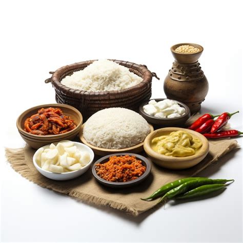 Premium Ai Image National Food Of Nepal With White Background High Q