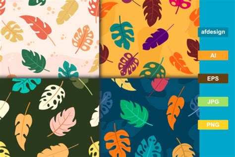 Seamless Leaf Pattern Graphic By Semu Creative Creative Fabrica