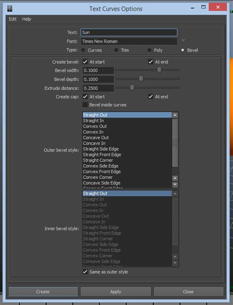 Text Curve Option Dialog Box Download Scientific Diagram