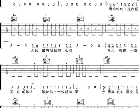 《看透》吉他谱 莫文蔚 吉他弹唱谱4 4拍 扣谱网