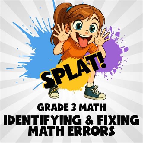 Identifying And Fixing Math Errors Splat Math Game No Prep Grade 3 Review