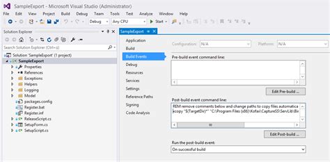 Kofax Export Script Project Setup Stack Overflow