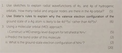 Use Sketches To Explain Radial Wavefunctions Of Chegg