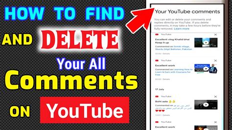 How To Find And Delete All Your Comments On YouTube Find YouTube Comments Delete YouTube