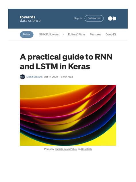 A Practical Guide To Rnn And Lstm In Keras By Mohit Mayank Towards