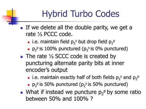 Ppt Bridging The Gap Between Parallel And Serial Concatenated Codes