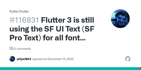 Flutter 3 Is Still Using The Sf Ui Text Sf Pro Text For All Font