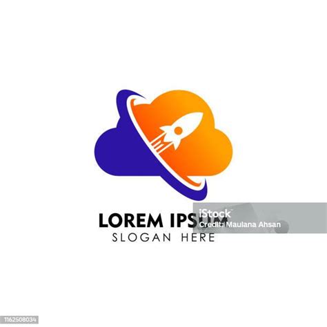 로켓 구름 기호 디자인 템플릿 클라우드 기술 기호 디자인 Templa Launch Party에 대한 스톡 벡터 아트 및 기타 이미지 Launch Party 개념 개발