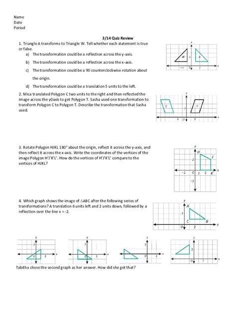 Fillable Online Name Date Period 314 Quiz Review Fax Email Print