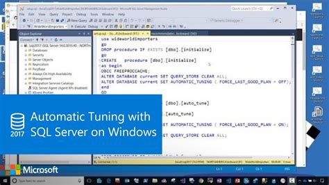 Automatic Tuning With Sql Server On Windows Youtube