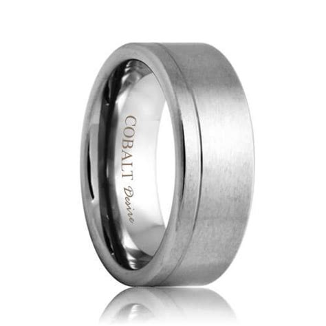 Alastor Flat Offset Groove Satin Cobalt Band 6mm 8mm