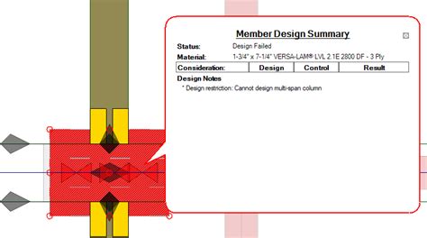 Design Failed Design Restriction Cannot Design Multi Span Column