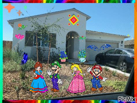 Mario Couples Having Fun Outside Free Animated  Picmix