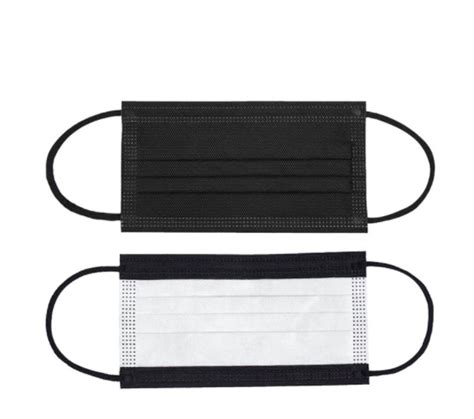 Mskup Thick 48pcs Colors Disposable Mask Black Or White Inside Face
