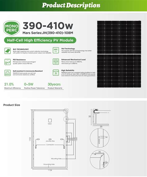 All Black Pv Module 450w 400w 410w Mono Perc Full Black Solar Panels For Solar Power Energy