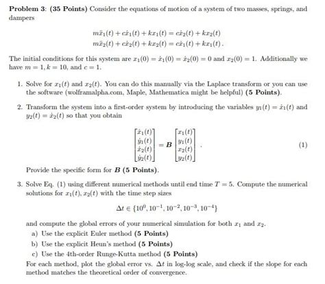 problem 3 35 points consider the equations of