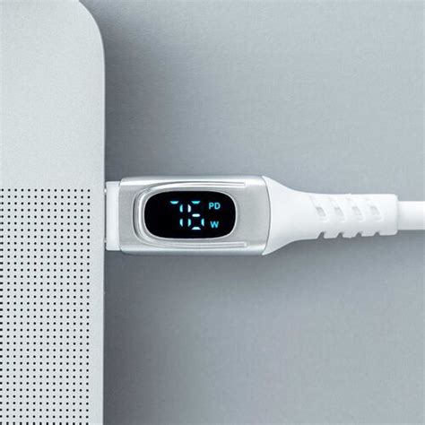 Pd電力表示機能付き Usb Type Cケーブル（usb Pd100w対応・e Marker搭載・1m・やわらかシリコンケーブル・usb2 0・充電・データ転送・スマホ タブレット・ホワイト