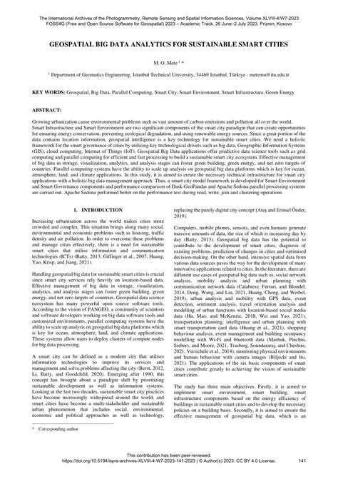 pdf geospatial big data analytics for sustainable smart cities