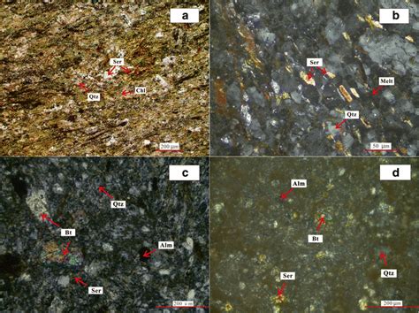 Photomicrographs Of A The Original Phyllite Sample And The